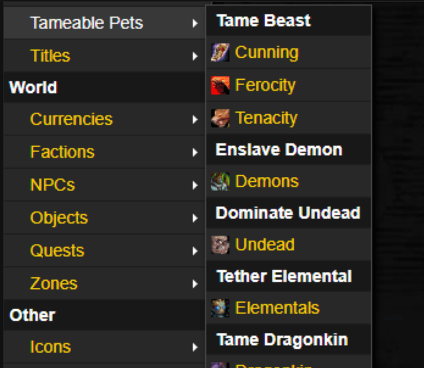 new: The Ascension Database | Ascension Classless Game